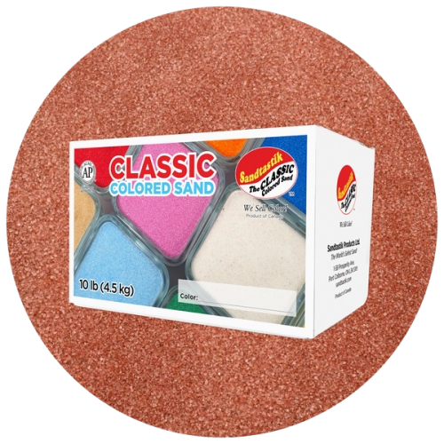 Classic Colored Sand - Brick - 10 lb (4.5 kg) Box